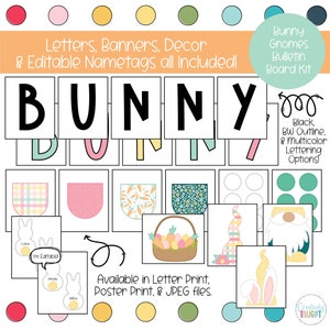 Happy Easter Gnomies- Easter Bulletin Board Kit - Etsy