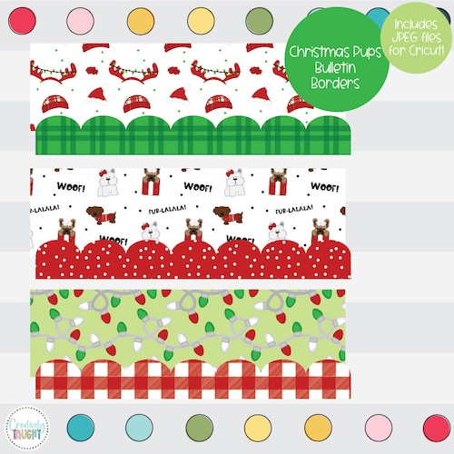 Christmas Pups Christmas December Bulletin Board Kit - Etsy