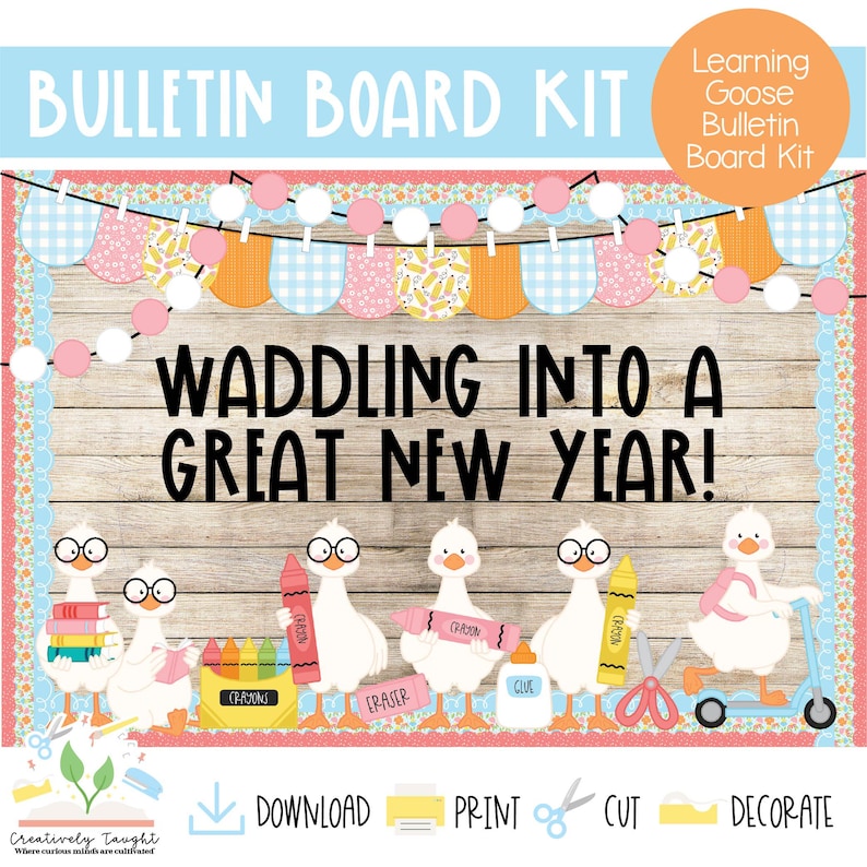 Back to School Bulletin Board Kit: Goose (digital Download) - Etsy