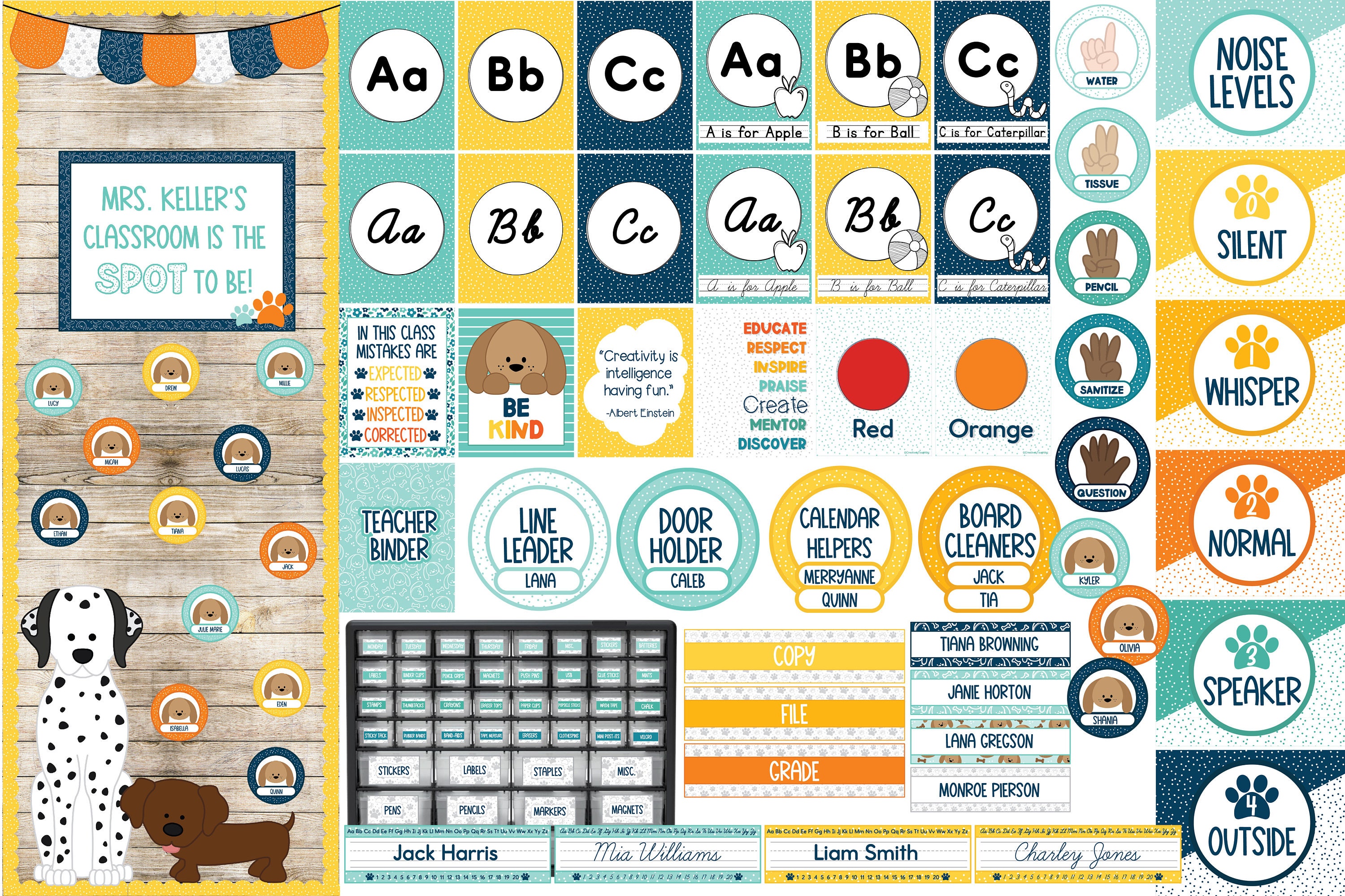 Puppy Classroom Decor Kit: Bulletin Board, Posters (digital Download ...