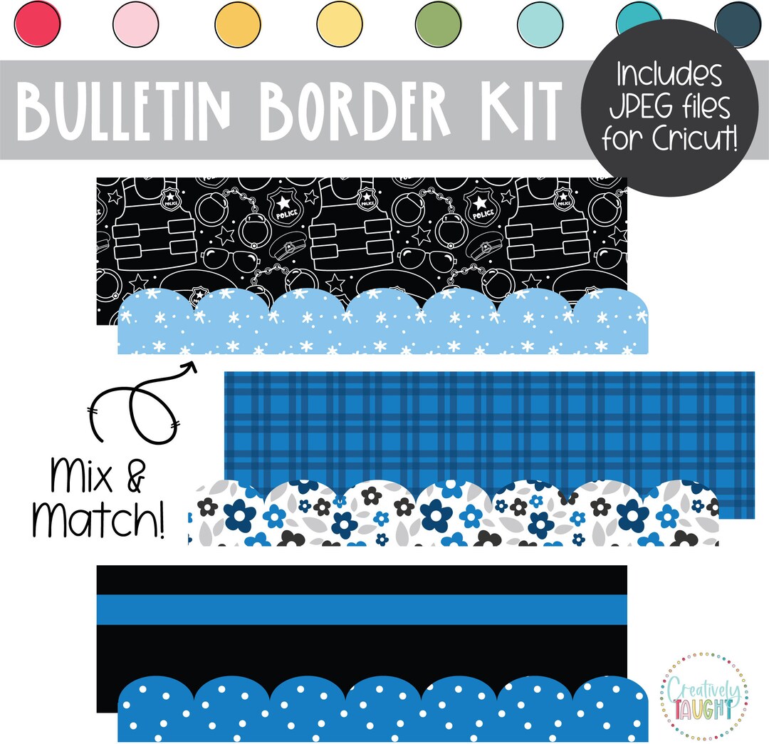 Back the Blue Bulletin Board Borders - Etsy