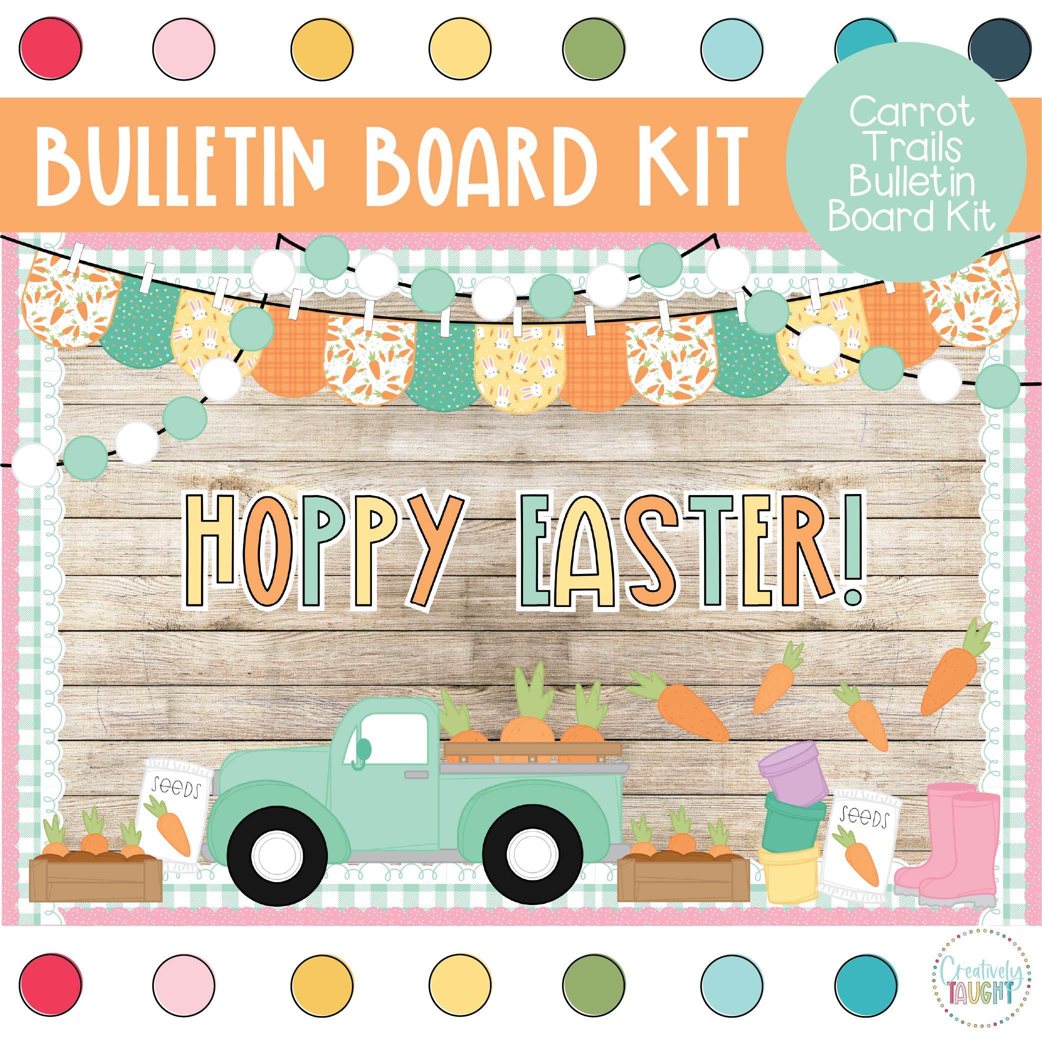 Carrot Trails- Easter - March & April Bulletin Board Kit - Etsy