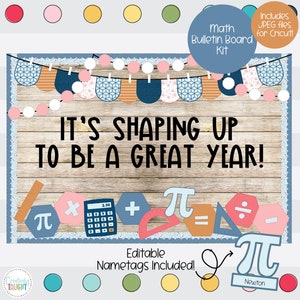 Math Classroom Decor Pi Day March Bulletin Board Kit - Etsy