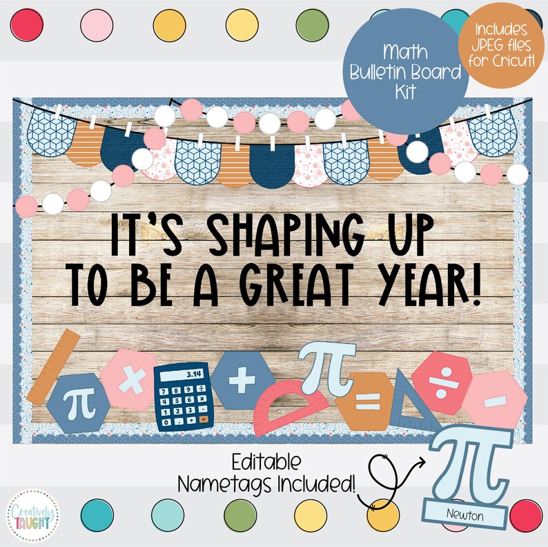 Math Classroom Decor Pi Day March Bulletin Board Kit - Etsy