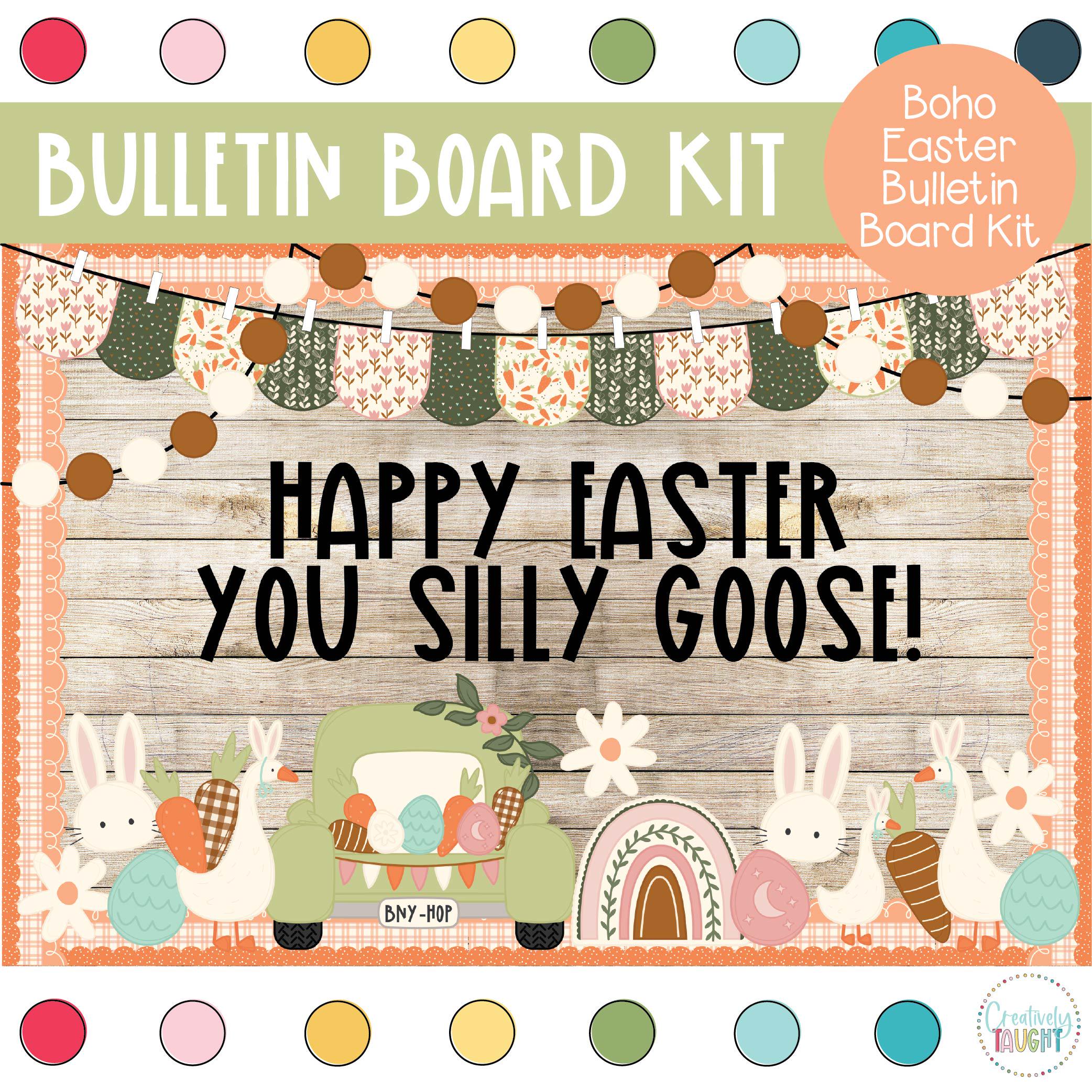 Boho Easter Bulletin Board Kit: Truck Decor (digital Download) - Etsy