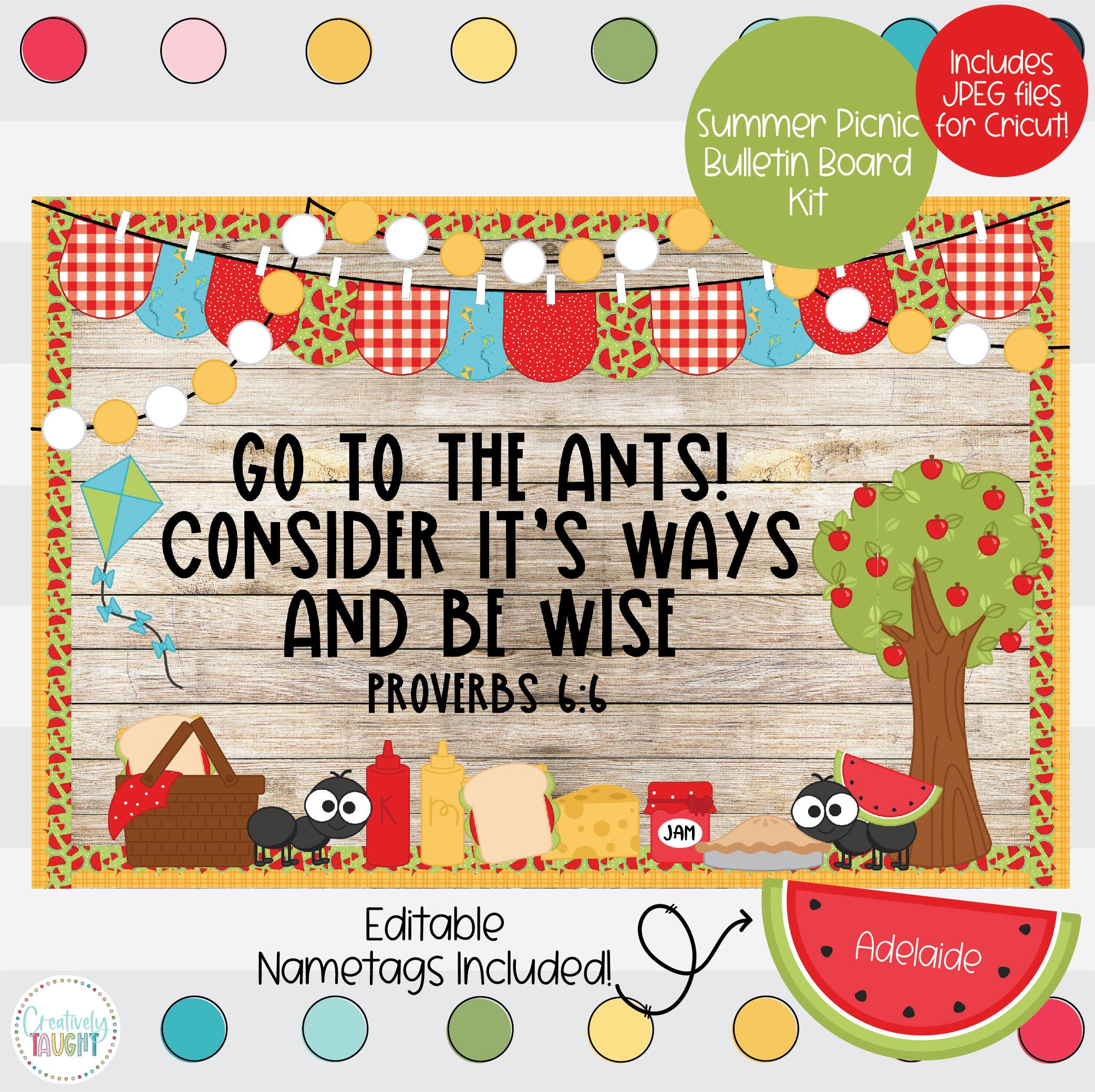 Summer Picnic Christian June and July Bulletin Board Kit - Etsy
