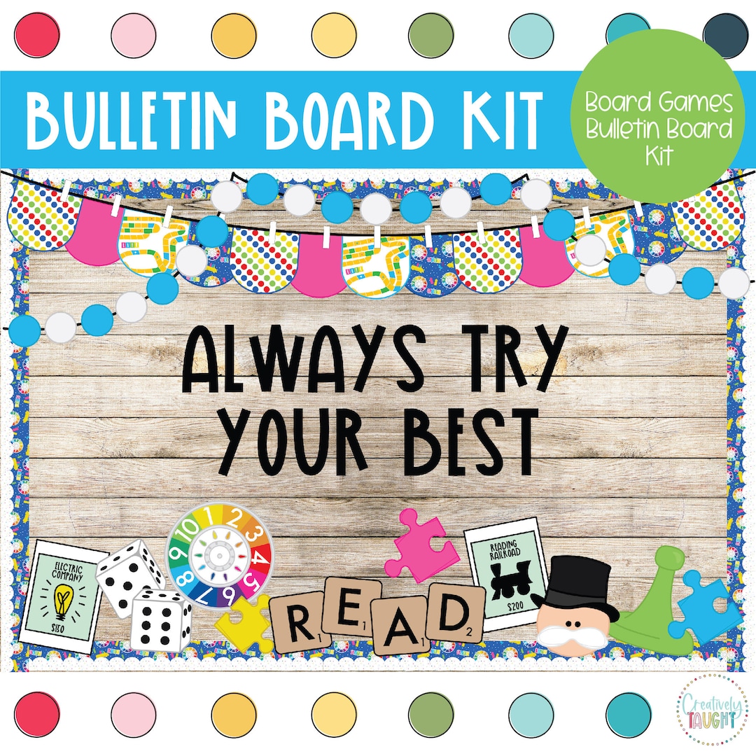 Board Games - Game Piece Theme Bulletin Board Kit - Etsy