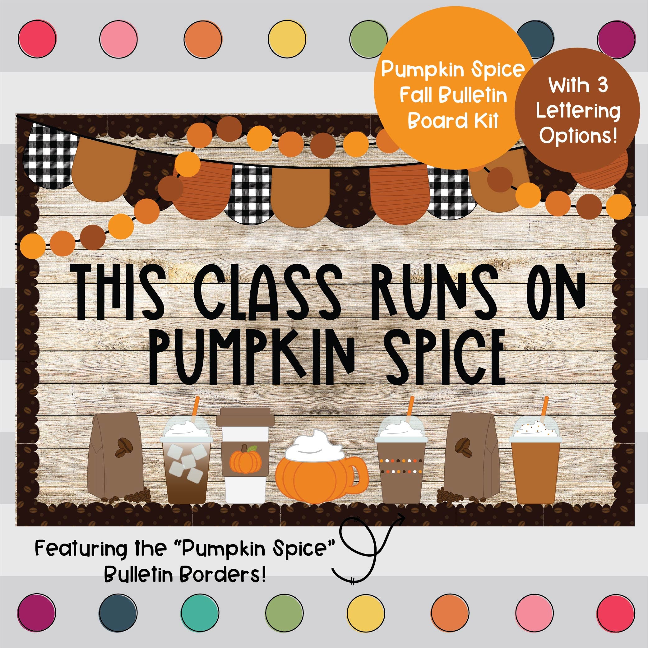 Pumpkin Spice Coffee Theme Fall Fall Themed Bulletin - Etsy