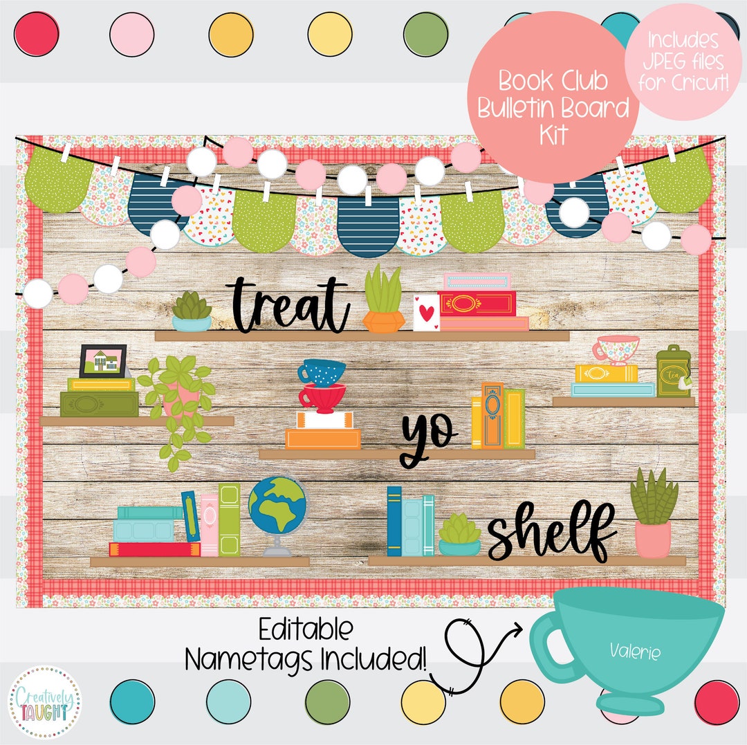 Book Club - Library Bulletin Board Kit - Etsy