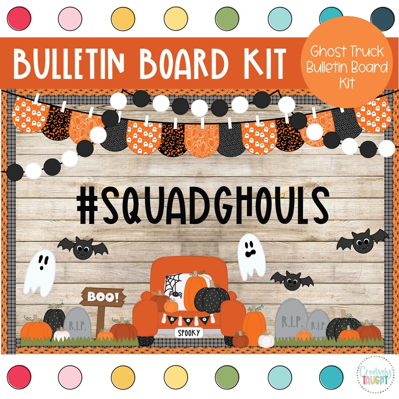 Ghost Truck - Fall - Halloween - October Bulletin Board Kit - Etsy