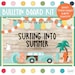 Surfing Station Wagon - Beach Truck - Summer Bulletin Board Kit - Etsy