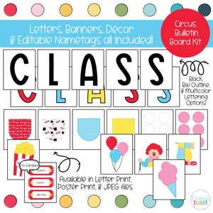 Circus - Carnival Classroom Theme Bulletin Board Kit - Etsy