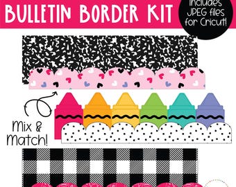 PRINTABLE Back to School Bulletin Board Borders Bulletin Board Display ...
