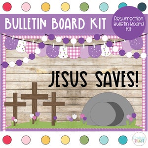 He is Risen- Resurrection- Easter Bulletin Board Kit - Etsy