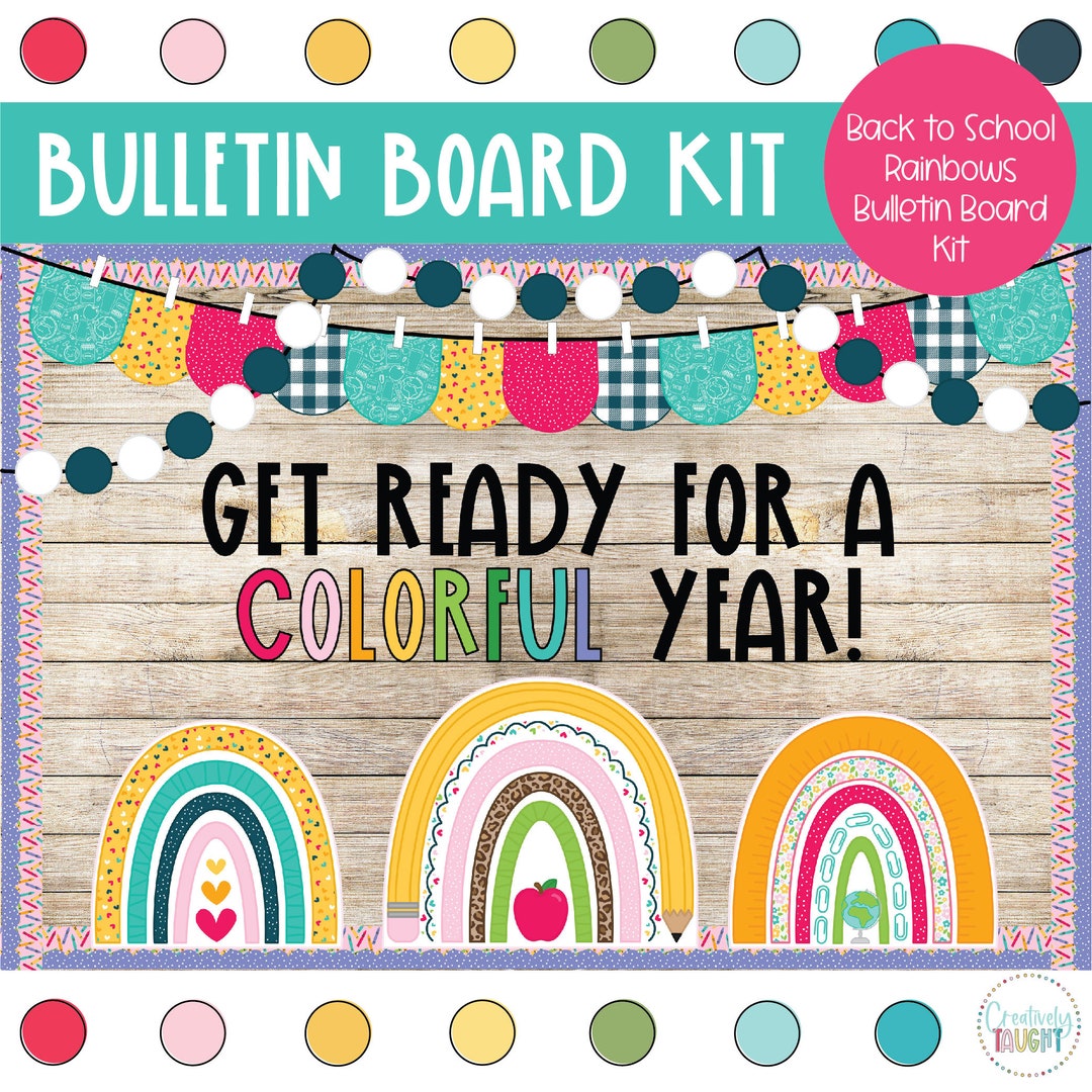 Rainbows Back to School Bulletin Board Kit (digital Download) - Etsy