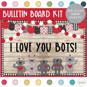 Valentines Robots - Valentines - February Bulletin Board Kit - Etsy