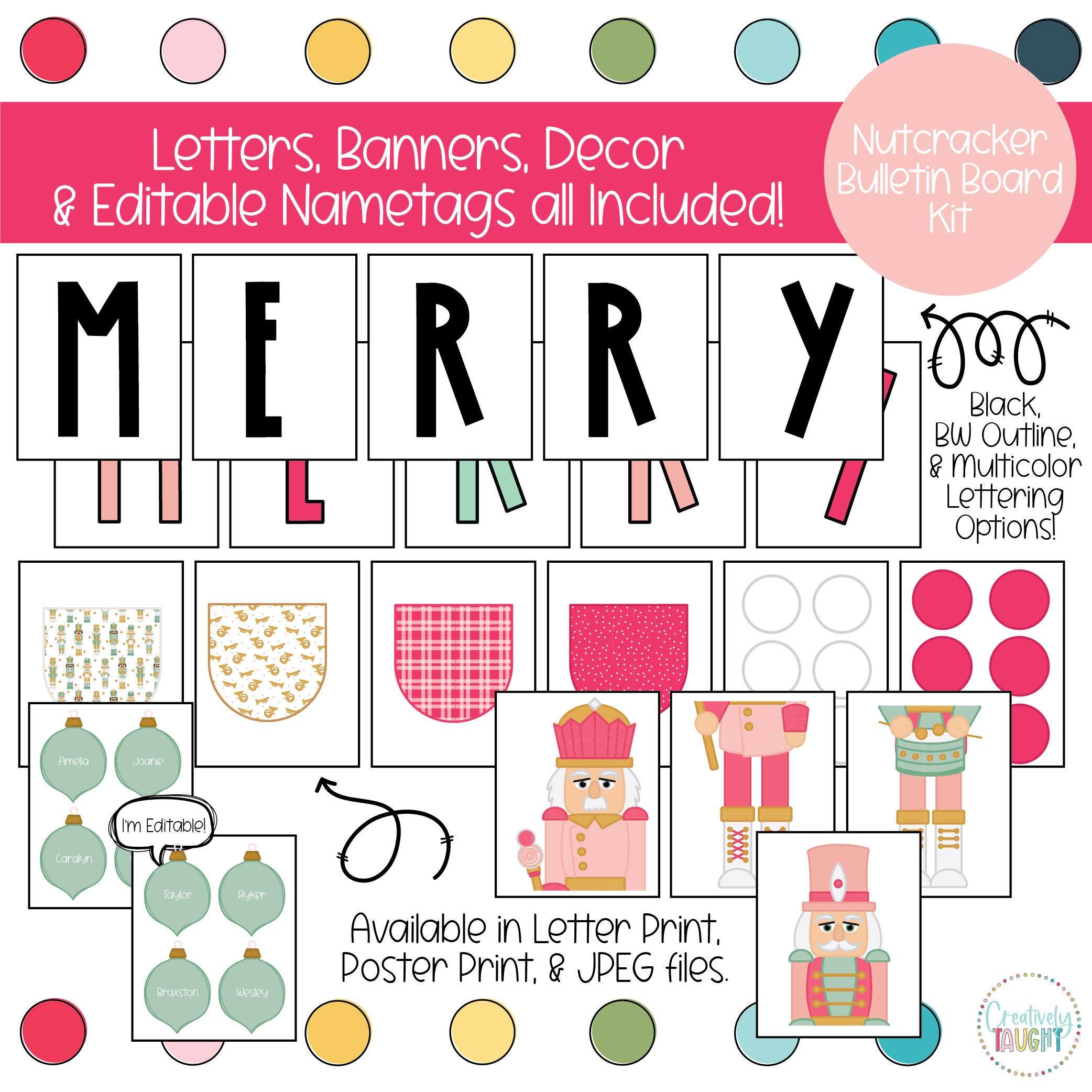 Nutcracker Christmas - Christmas - December Bulletin Board Kit - Etsy