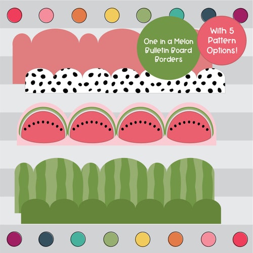 One in a Melon Summer Bulletin Board Borders - Etsy