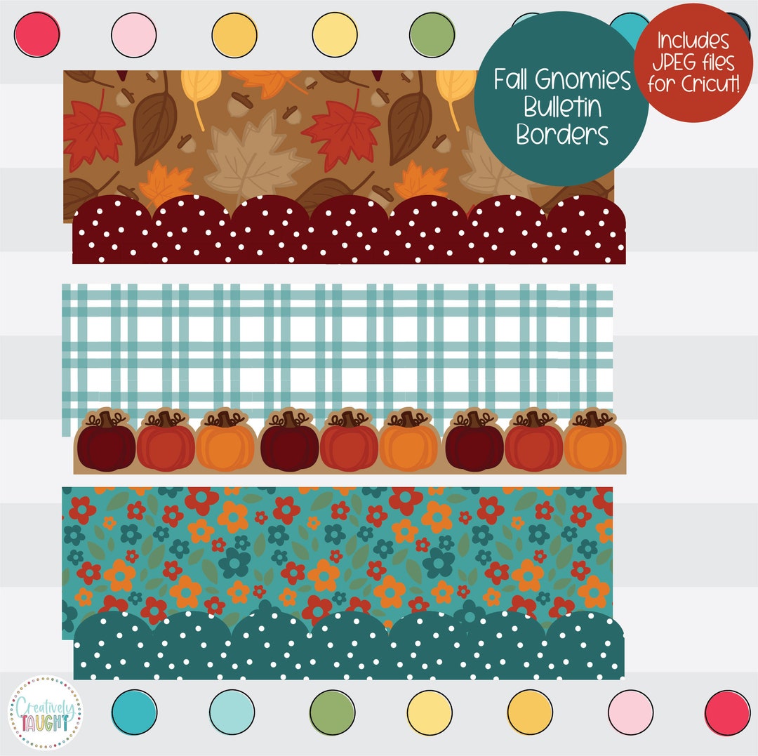 Fall Gnomies Bulletin Board Borders - Etsy