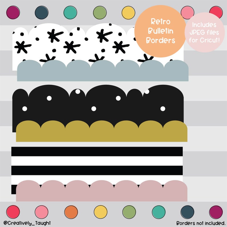 Retro Bulletin Board Borders - Etsy
