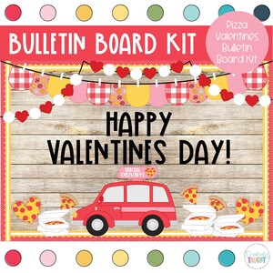 Pizza Delivery Truck - Valentines - February Bulletin Board Kit - Etsy