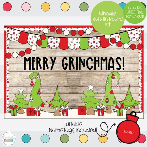 Christmas Boho Rainbow Bulletin Board Kit - Etsy