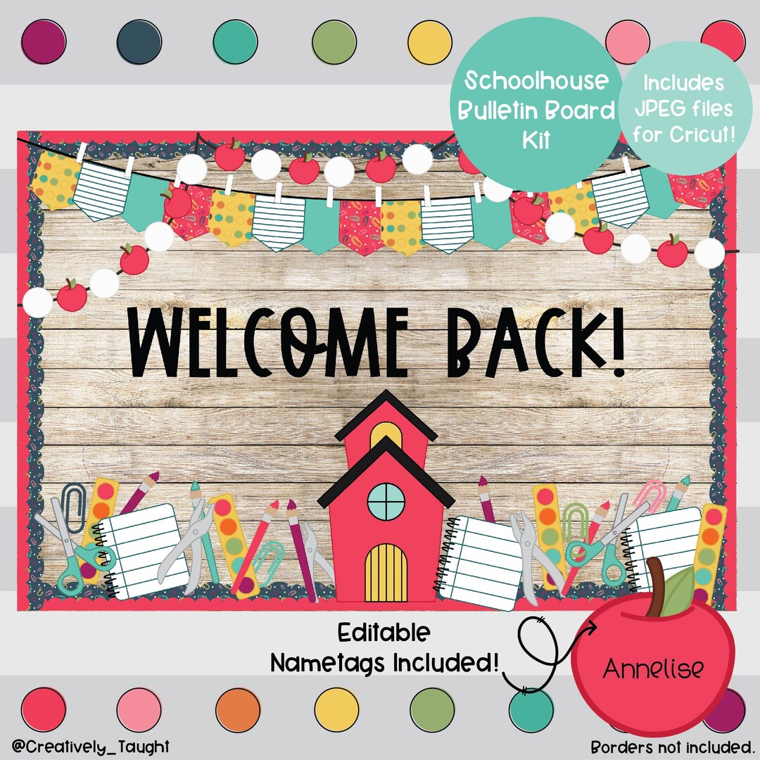 Welcome Back Back to School Fall Bulletin Board Kit - Etsy