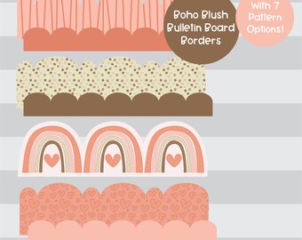 Boho Christmas December Bulletin Board Borders - Etsy
