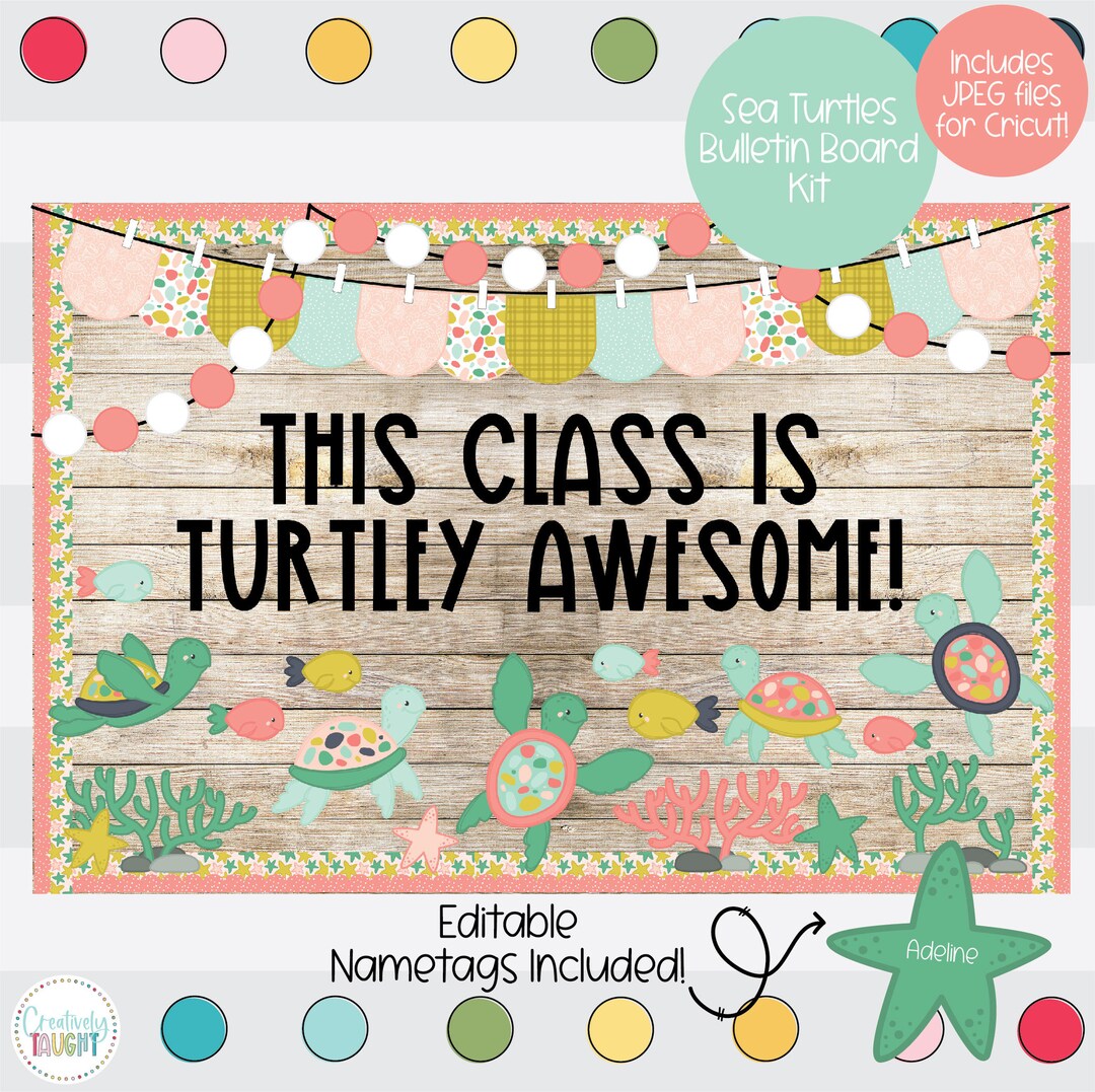 Sea Turtles Ocean Under the Sea Back to School Bulletin - Etsy