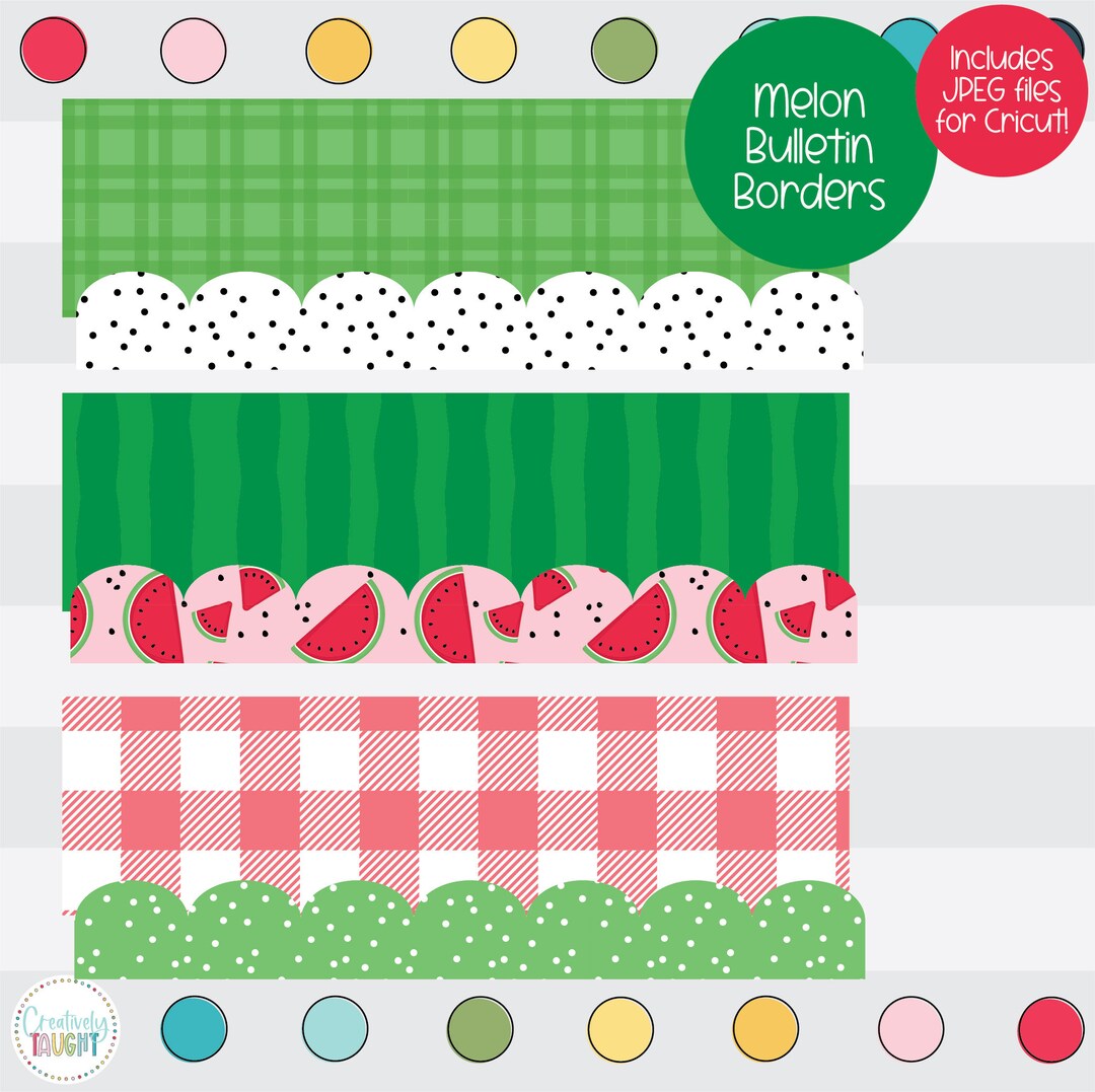 One in a Melon Summer Bulletin Board Borders - Etsy