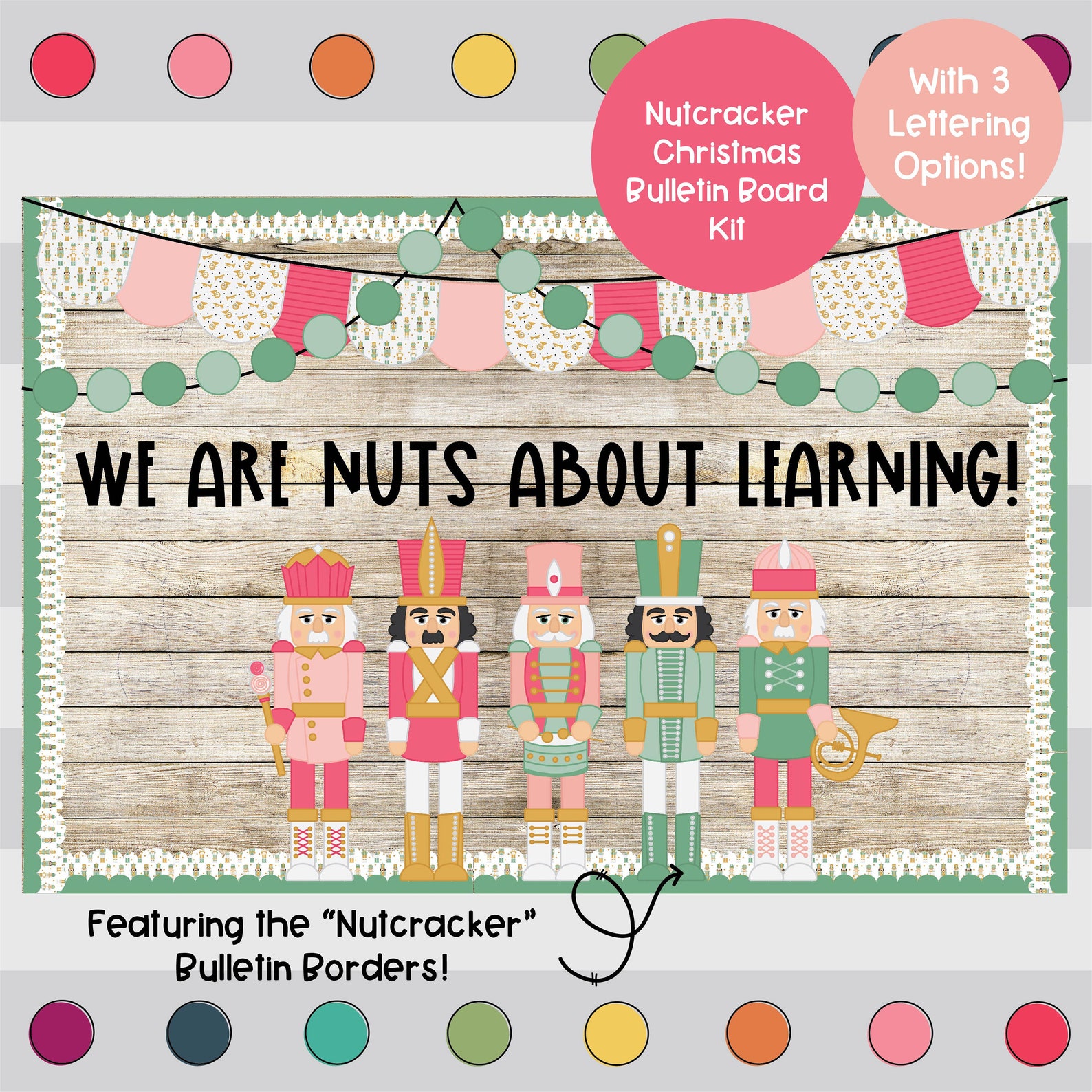 Nutcracker Christmas Christmas December Bulletin Board Kit | Etsy