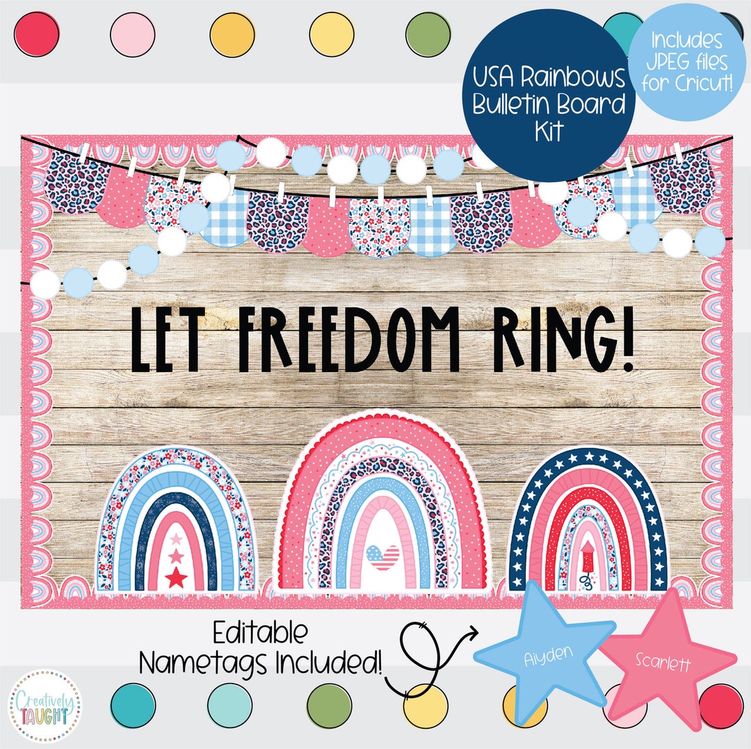 USA Rainbows Red White and Blue Rainbows Independence Day - Etsy