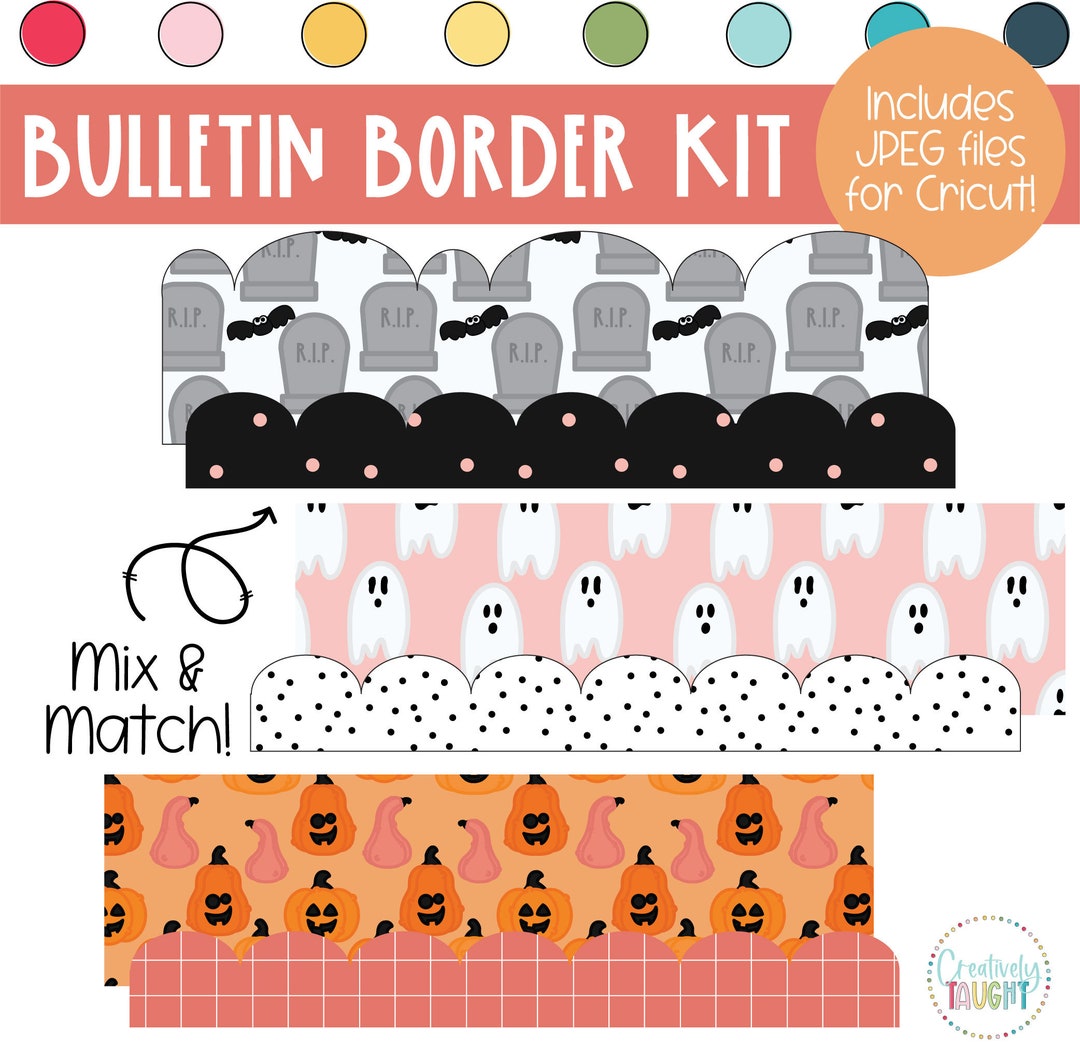 Spooky Spirits - October Decor - Halloween Bulletin Board Borders - Etsy