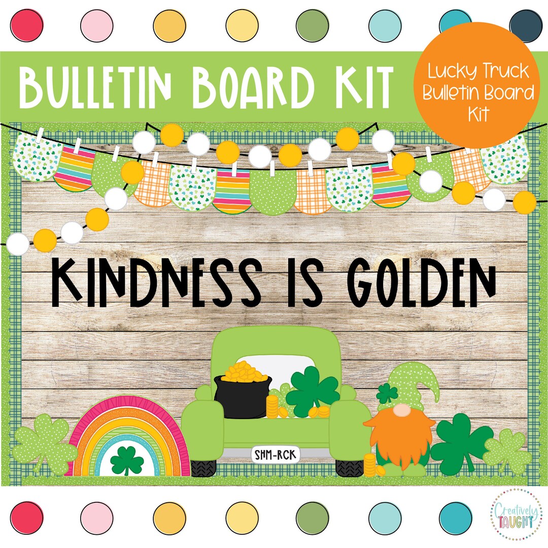 Du bist mehr als Gold wert St. Patrick's Day März Bulletin Board Kit ...
