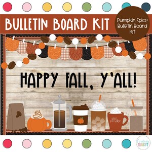 Pumpkin Spice - Coffee Theme - Fall - Fall Themed Bulletin Board Kit - Etsy