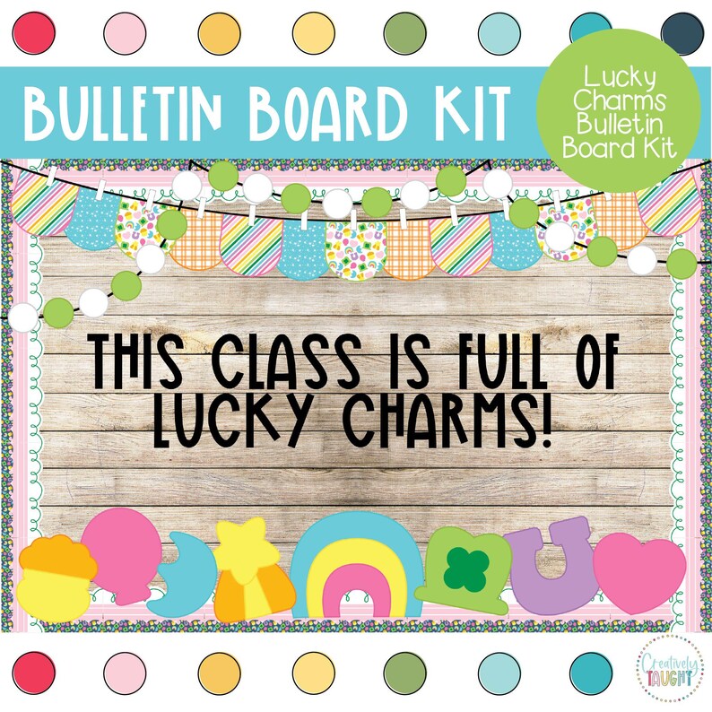 Lucky Charms - St. Patrick’s Day - March Bulletin Board Kit - Etsy