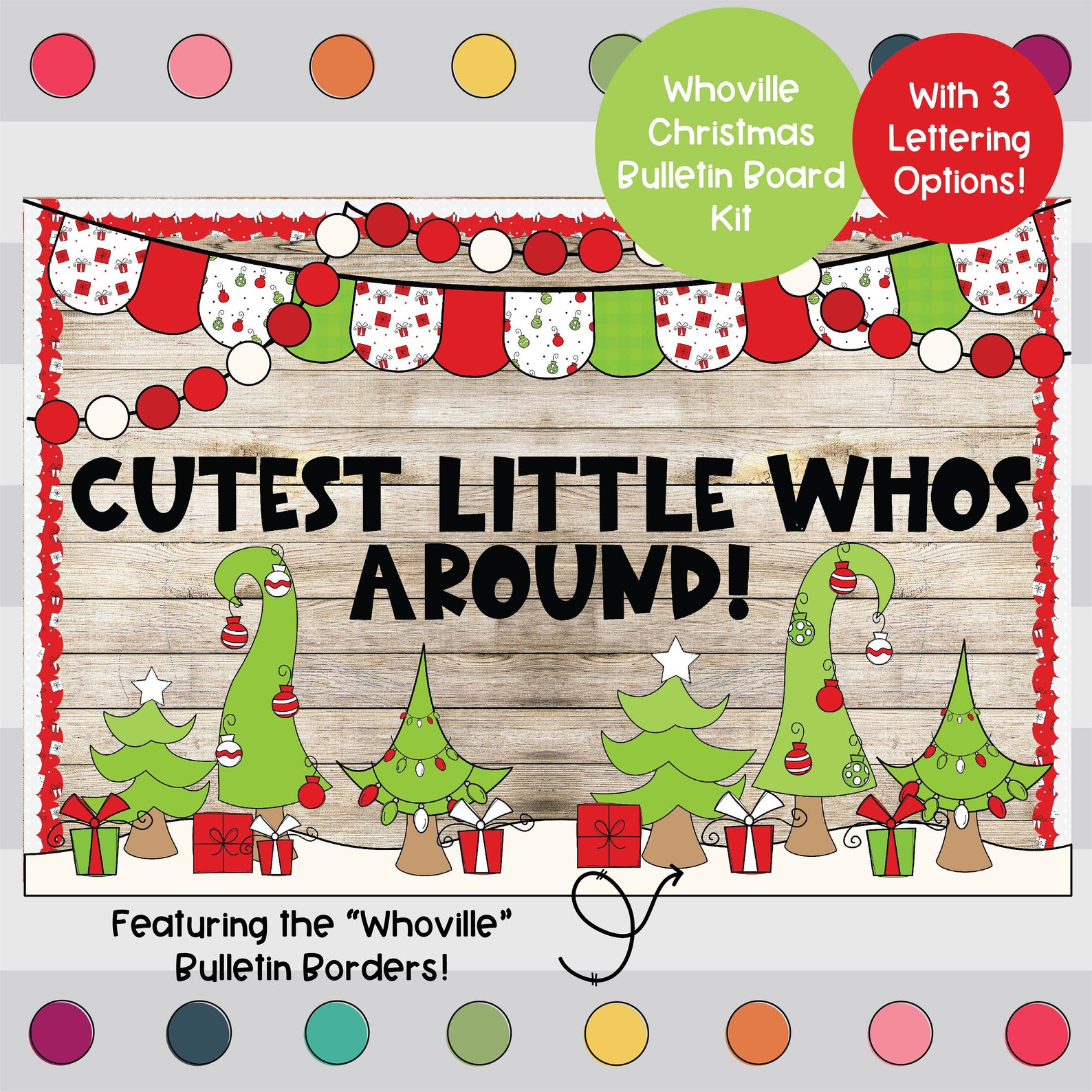 Whoville a Christmas Trees Christmas Bulletin Board Kit - Etsy