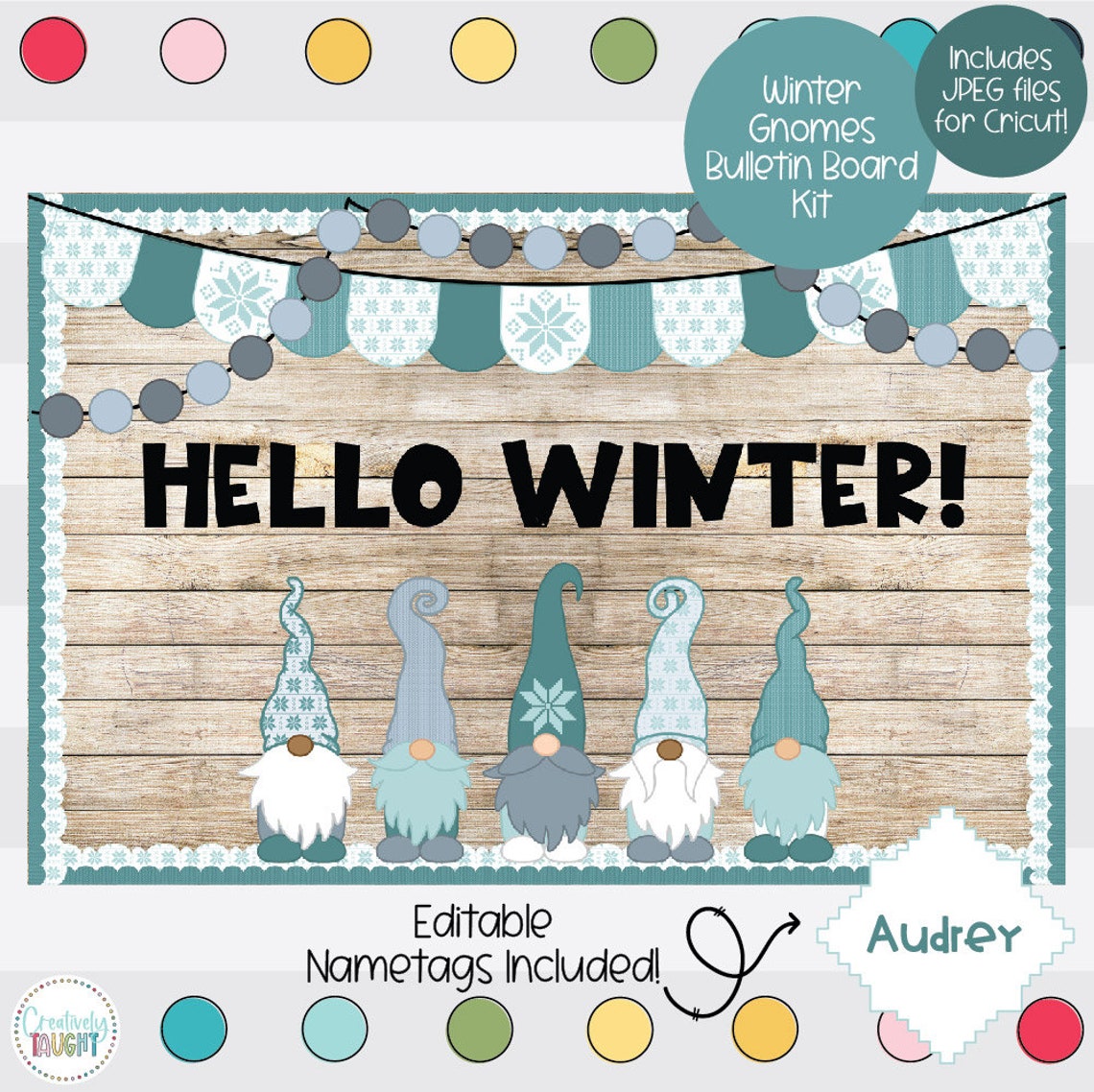 Winter Gnomes January Bulletin Board Kit - Etsy