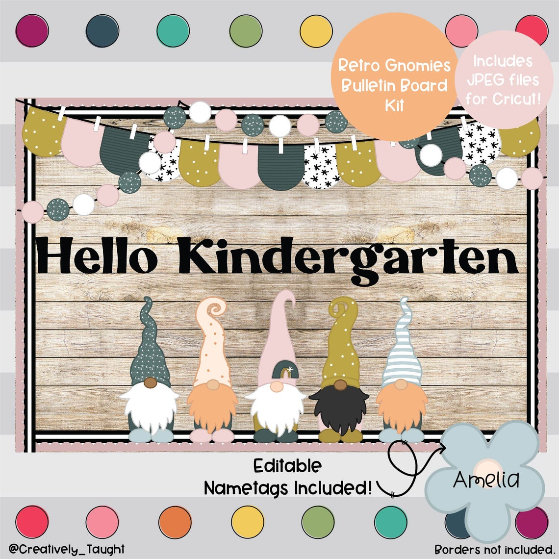 Retro Gnomies Gnome Back to School Bulletin Board - Etsy