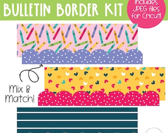 PRINTABLE Back to School Bulletin Board Borders Bulletin Board Display ...