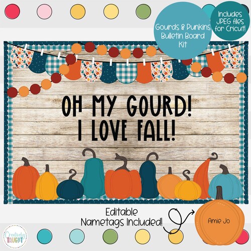 Pumpkins at the Barn Fall Thanksgiving Bulletin Board - Etsy