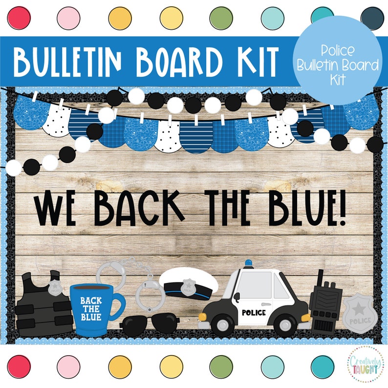 Police - Law Enforcement - Community Service Bulletin Board Kit - Etsy