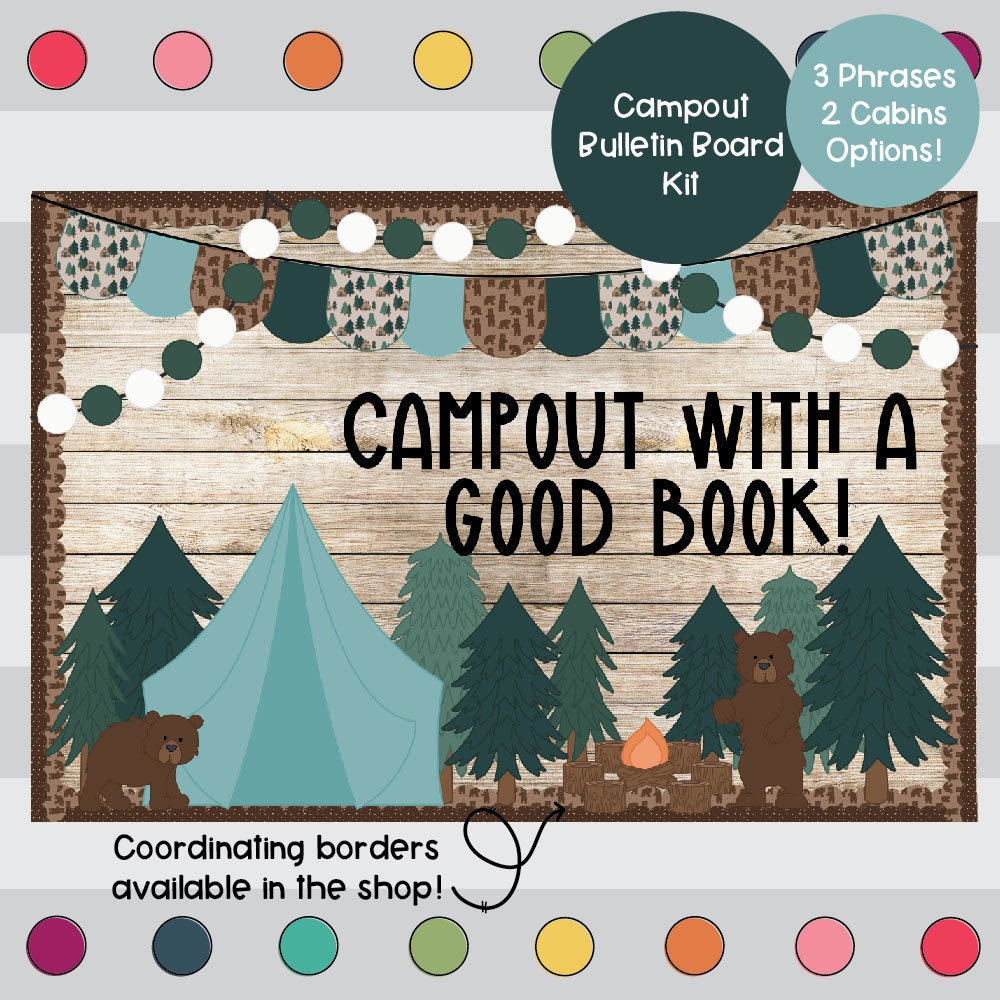 Happy Campers Library Bulletin Board Kit - Etsy