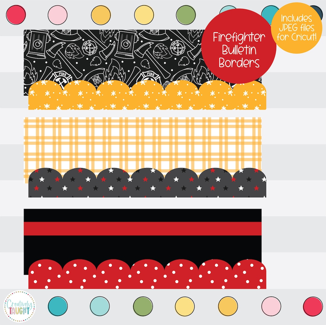 Firefighter Bulletin Board Borders - Etsy