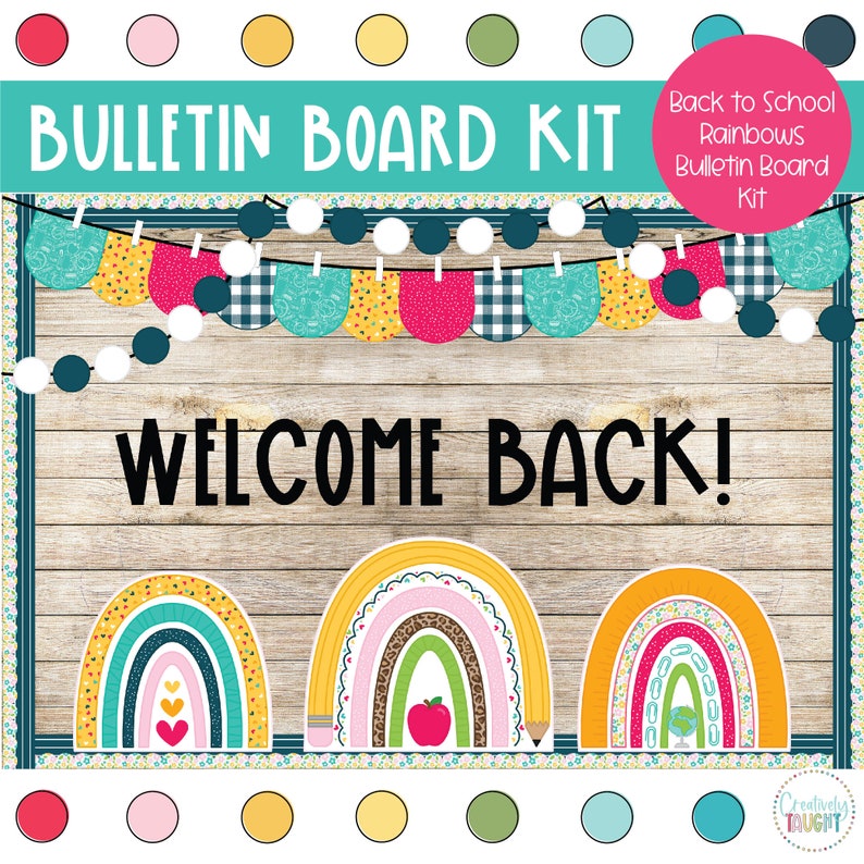 Rainbows Back to School Bulletin Board Kit (digital Download) - Etsy