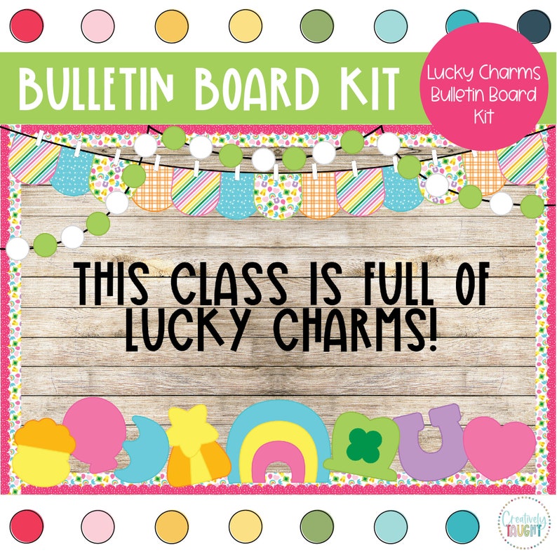 Lucky Charms - St. Patrick’s Day - March Bulletin Board Kit - Etsy