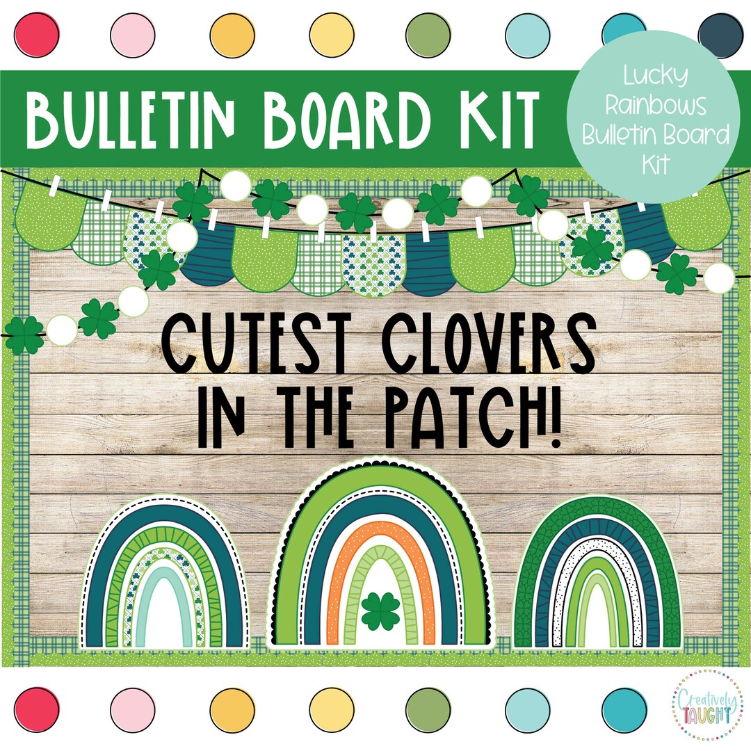 Cutest Clovers in the Patch St. Patricks Day Bulletin Board Kit - Etsy