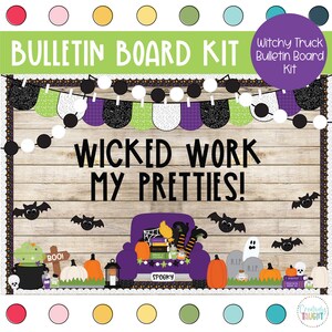 Witches Truck - Halloween - October Bulletin Board Kit - Etsy