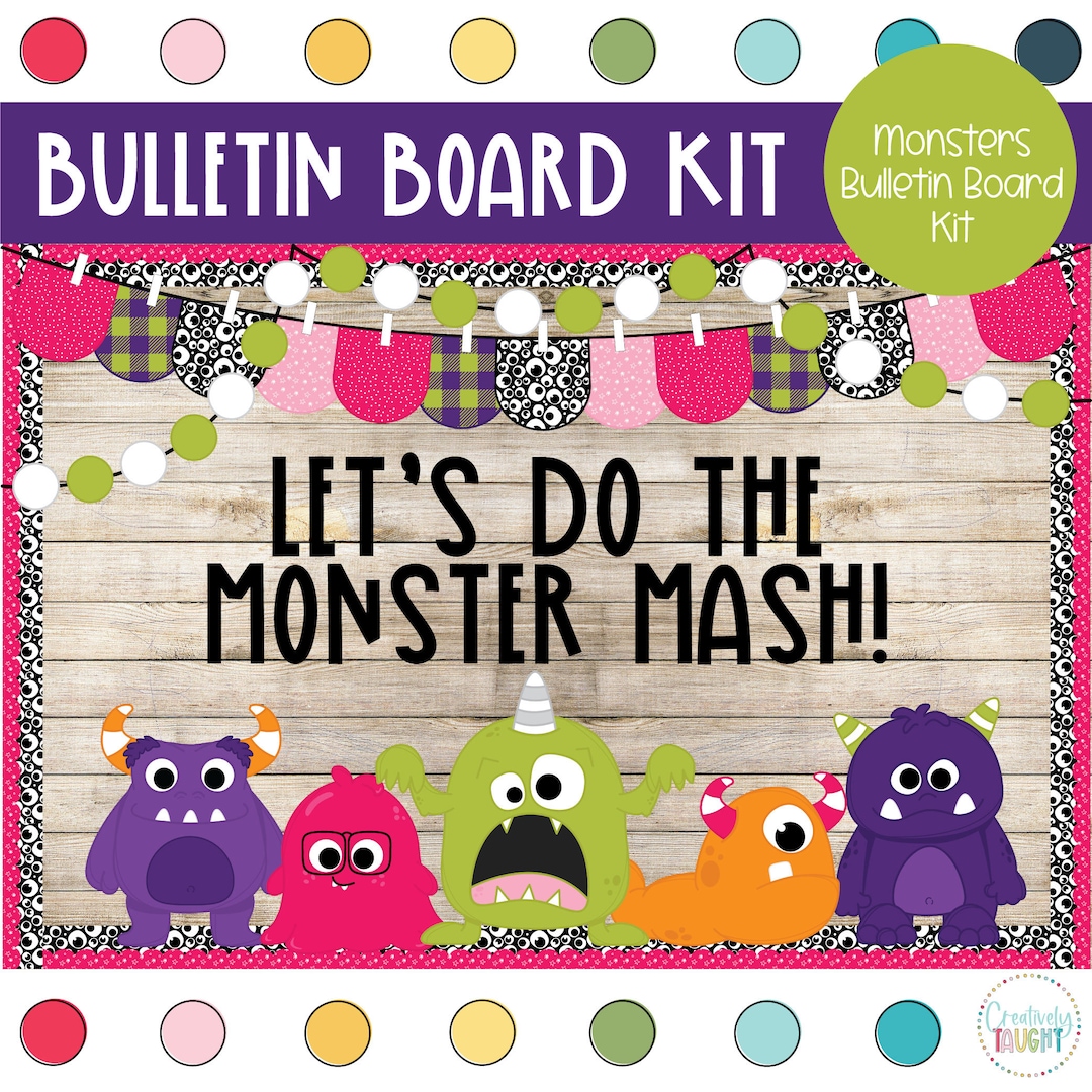 Monster Mash - Halloween - October Bulletin Board Kit - Etsy