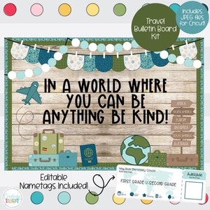 World Travel Geography Travel Classroom Theme Bulletin - Etsy